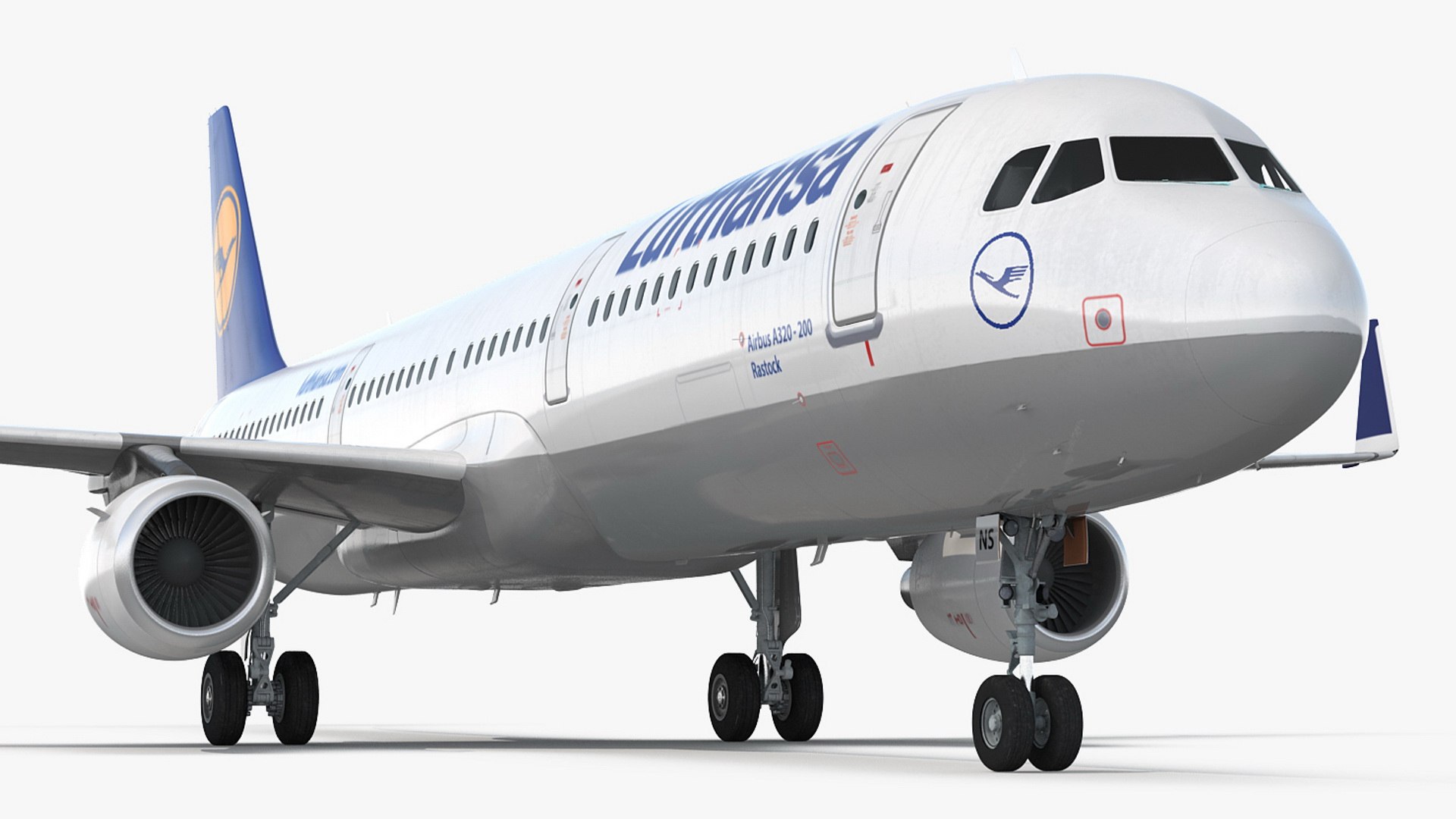 3D Lufthansa Airbus A321 With Interior And Doors Model - TurboSquid 2376366