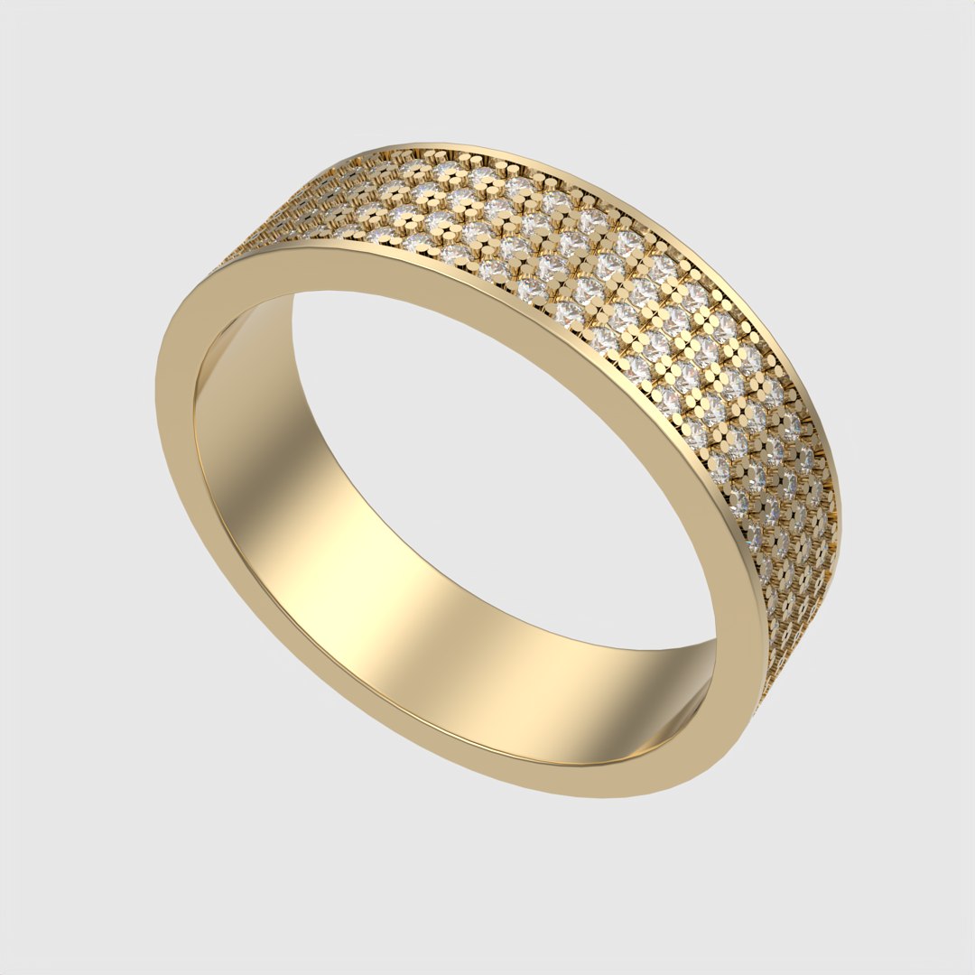 Classic Pave Band Ring JDBCo 3D Model - TurboSquid 2346458