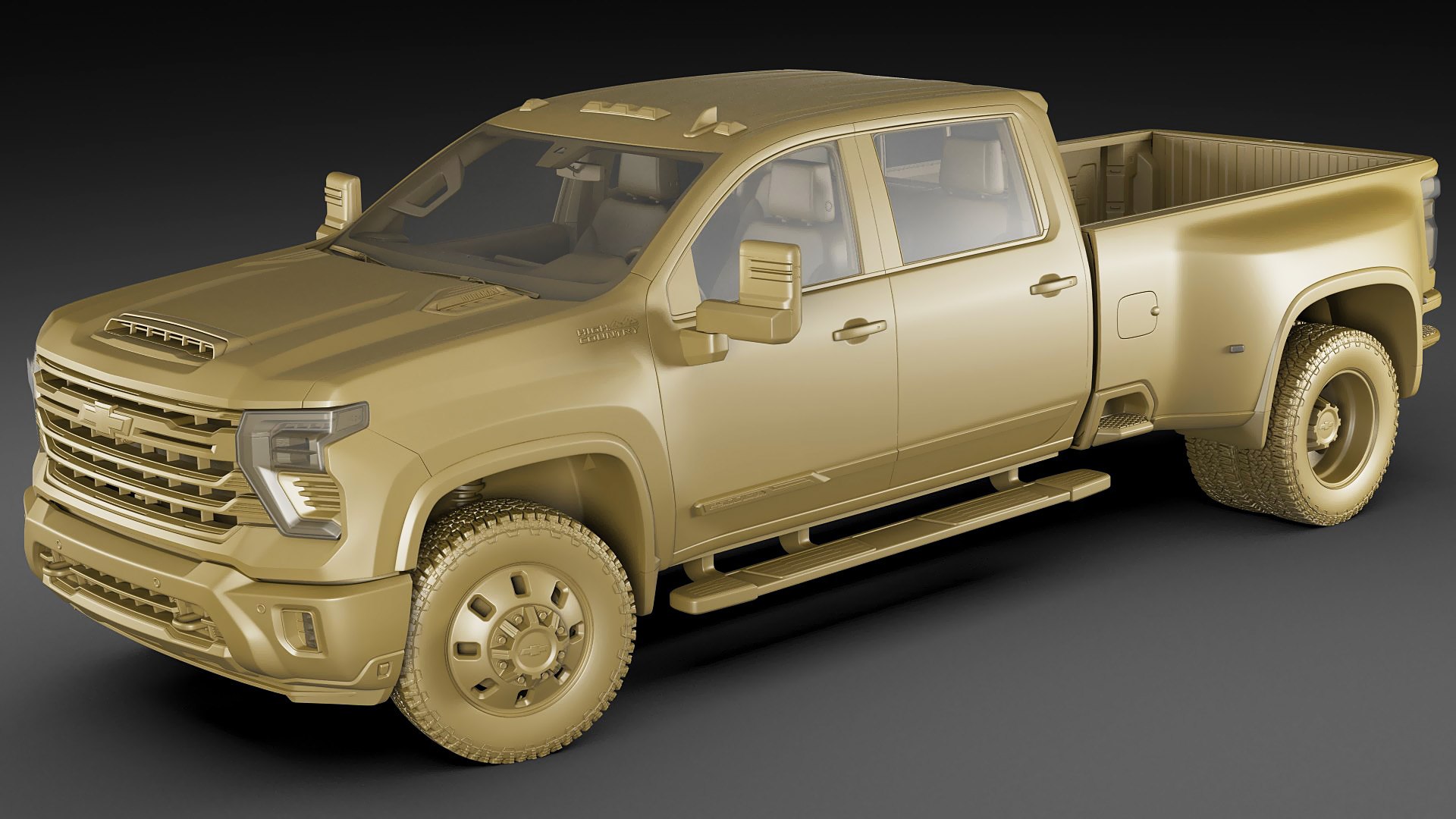 3D Chevrolet Silverado 3500 HD Dually 2024 High Country Model ...