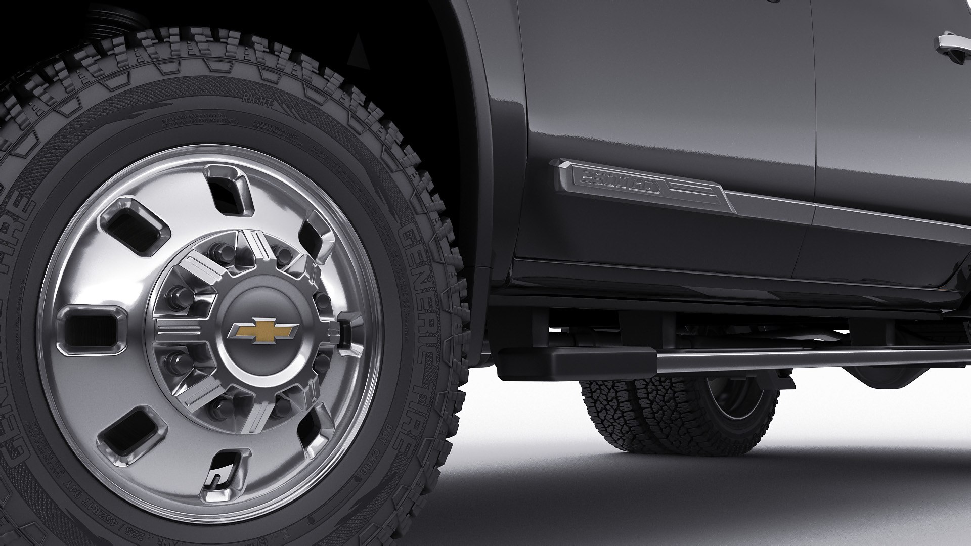 3D Chevrolet Silverado 3500 HD Dually 2024 High Country Model ...
