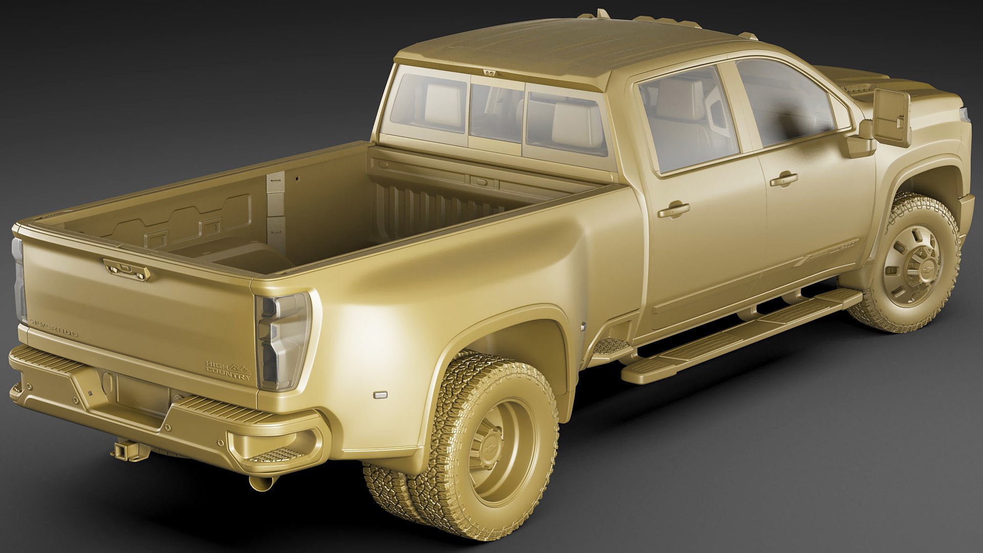 3D Chevrolet Silverado 3500 HD Dually 2024 High Country Model ...