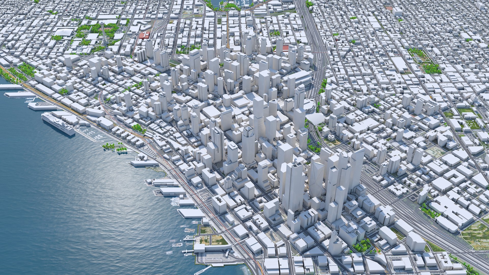 Seattle Downtown Washington USA Model - TurboSquid 1989767