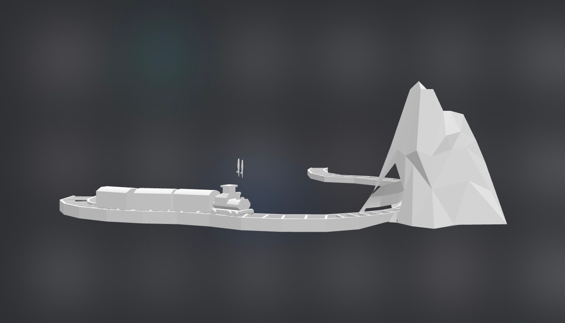 3D cave train rail model - TurboSquid 1340224