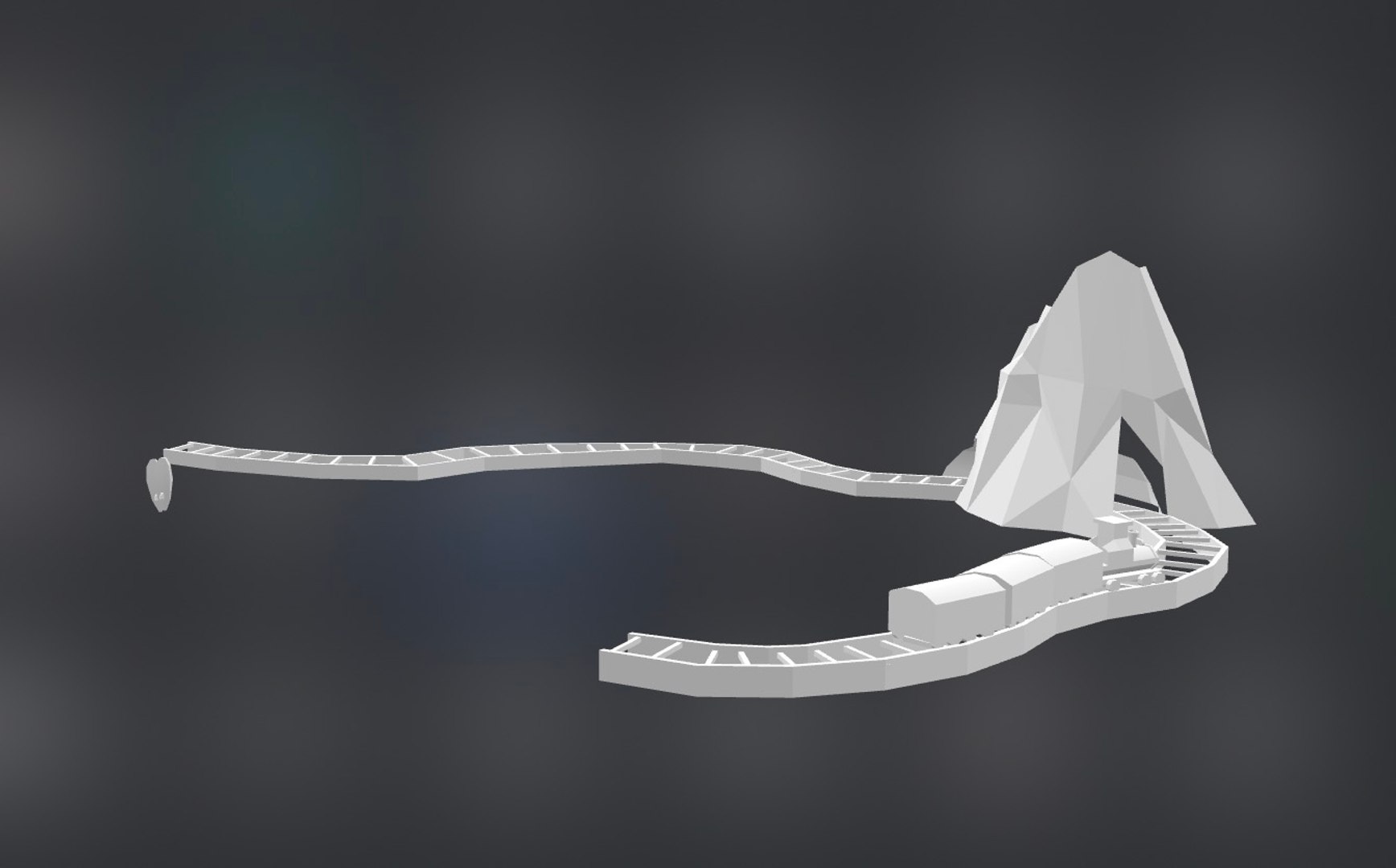 3D cave train rail model - TurboSquid 1340224