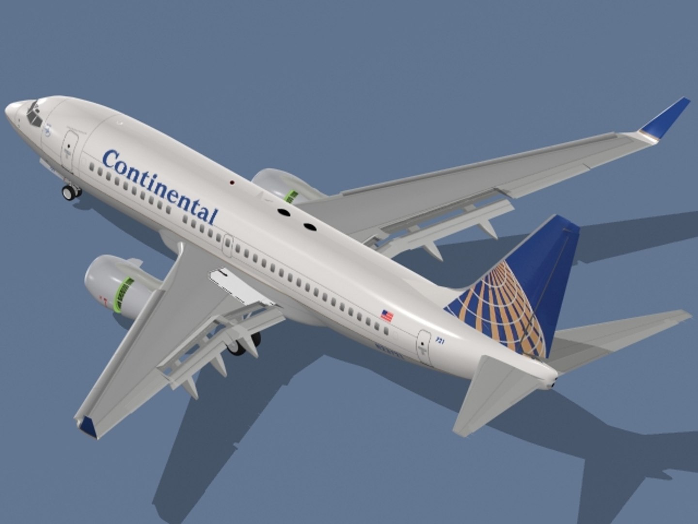 3ds Max B 737-700 Continental Airlines
