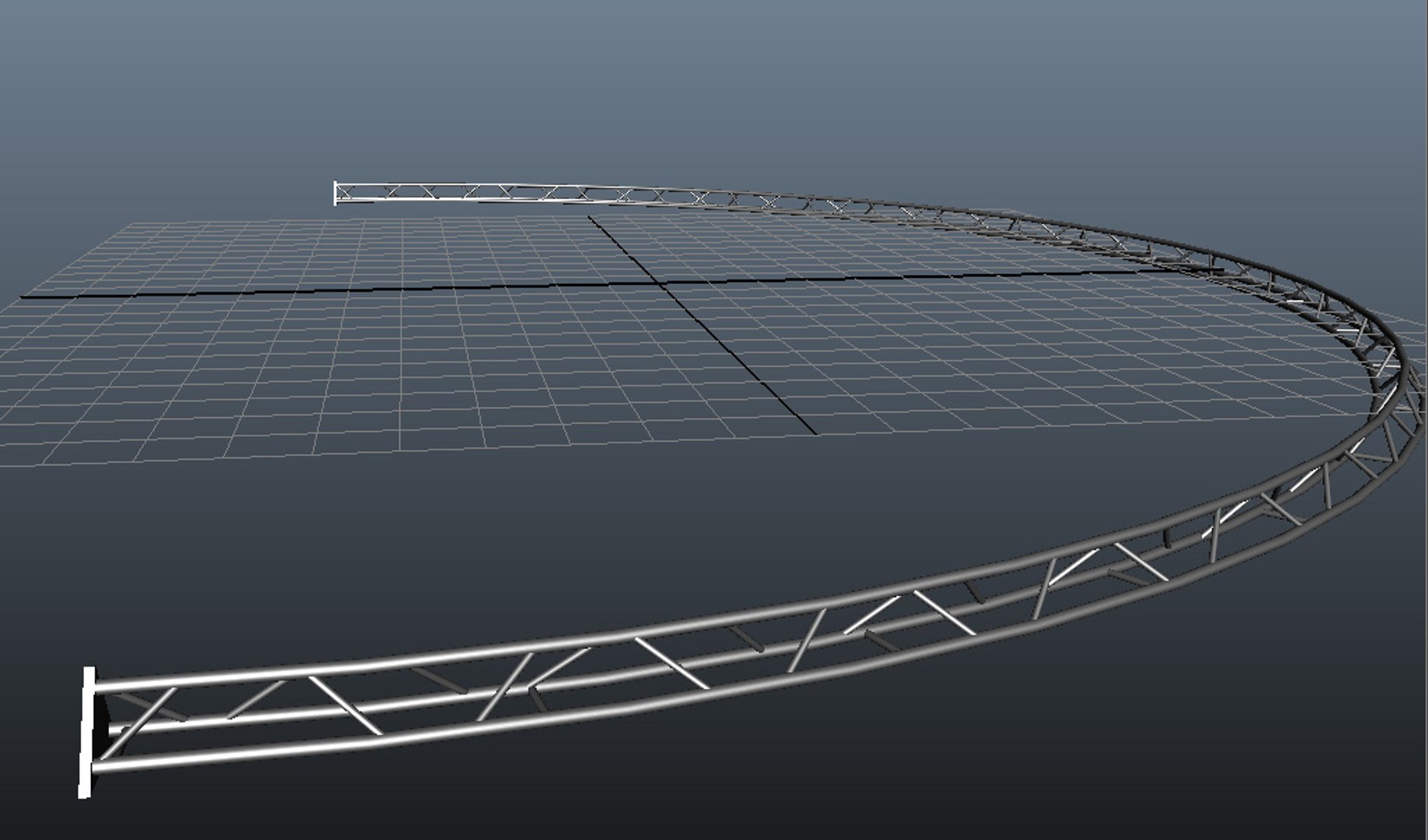 3d Obj Half Arc Truss