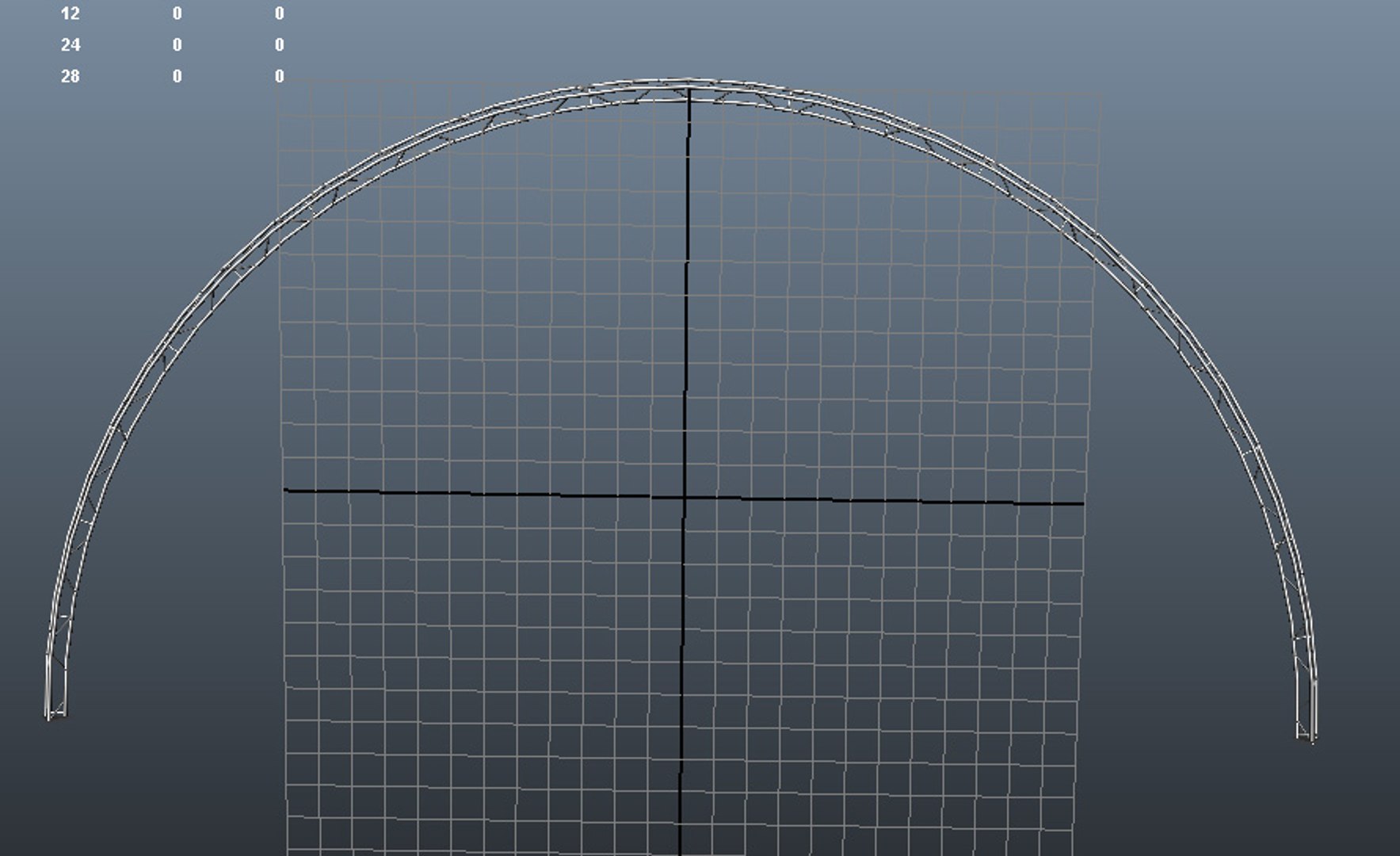 3d Obj Half Arc Truss