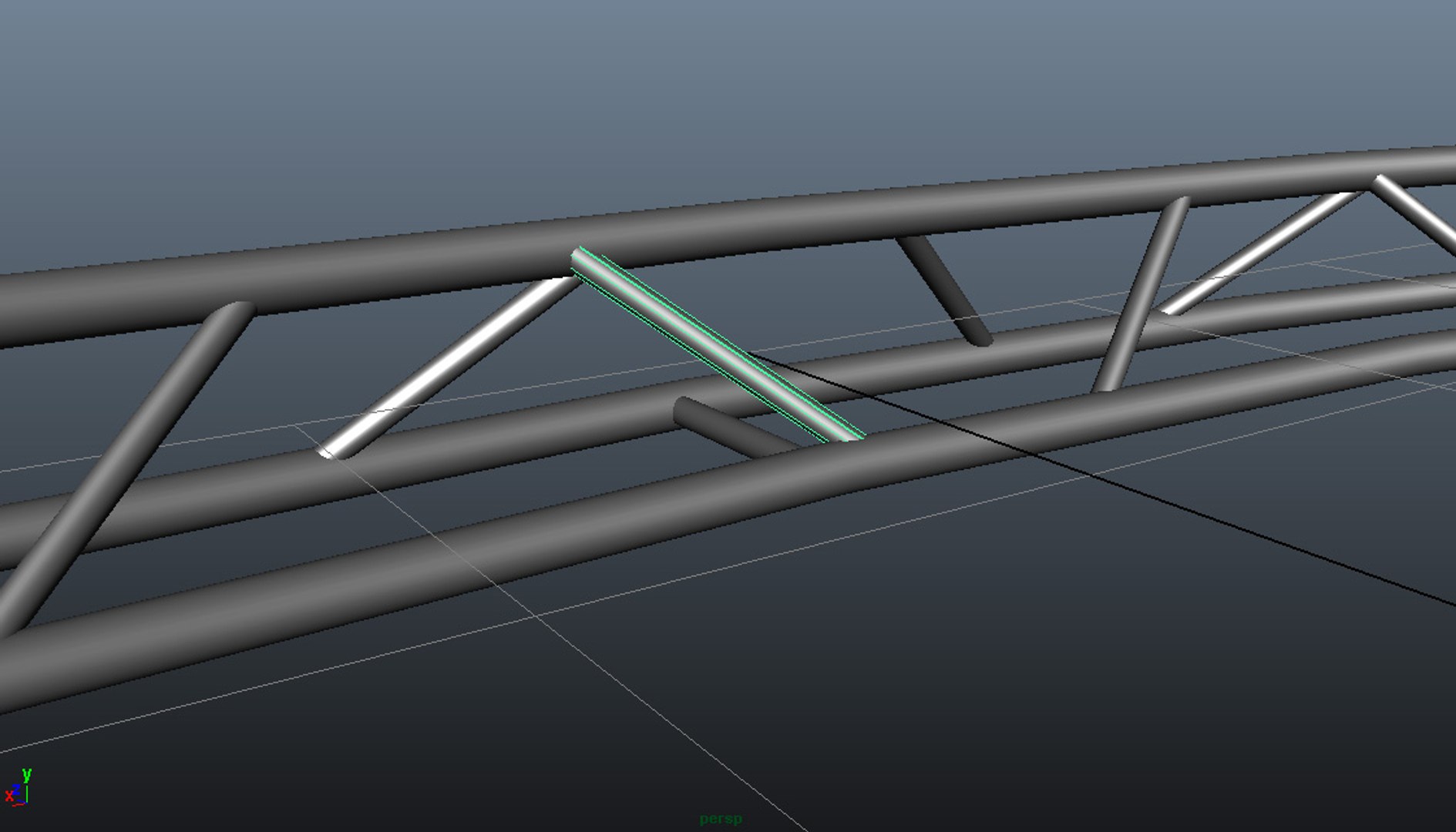 3d Obj Half Arc Truss