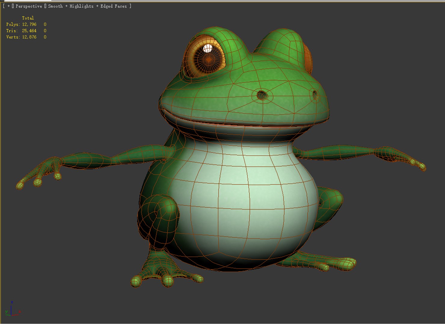 3d Cartoon Frog