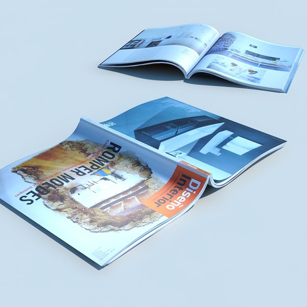 magazines pages 3d model