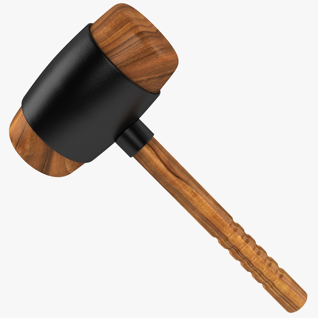 3d Wooden Mallet Model