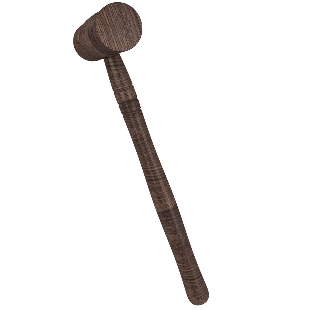3d Wooden Mallet Model