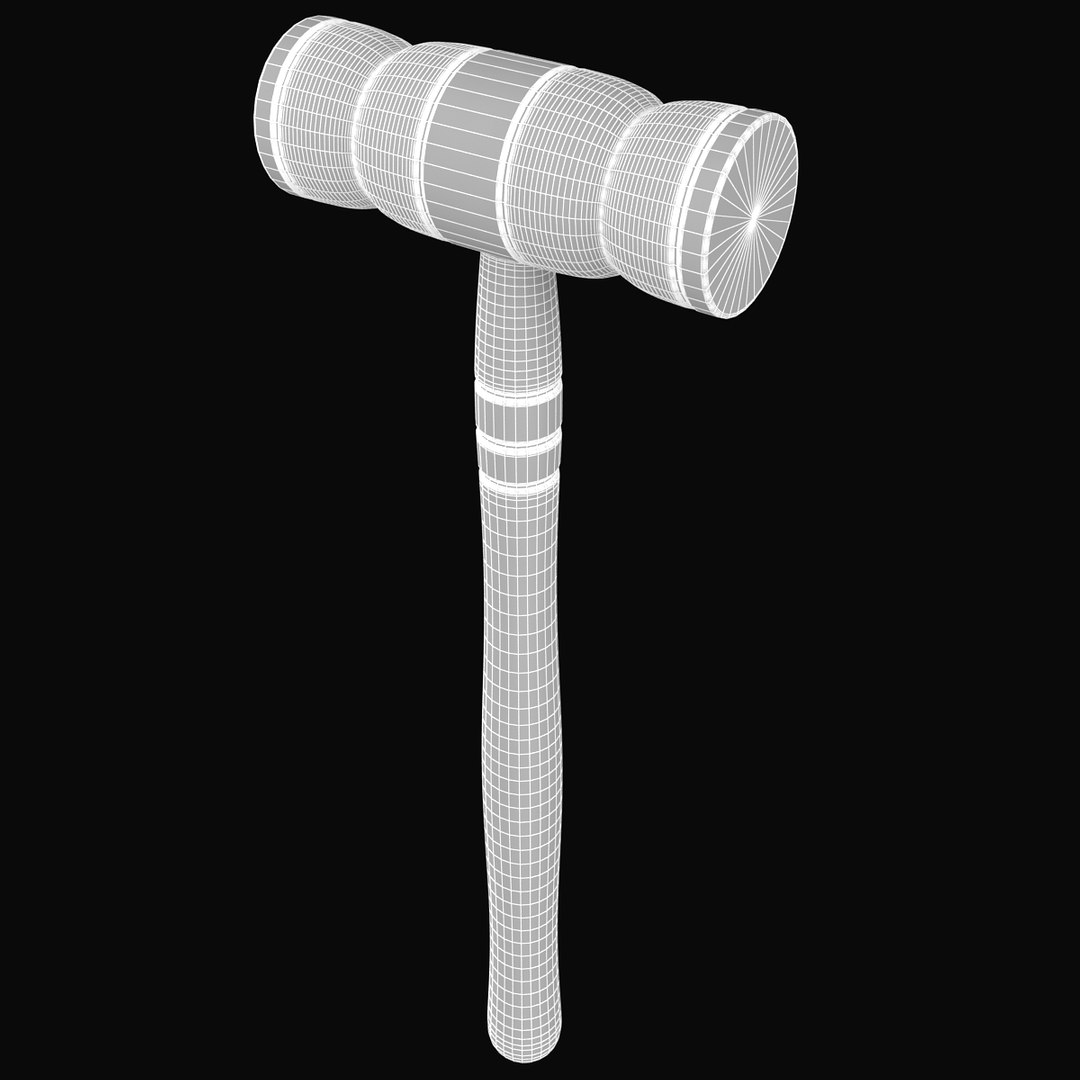 3d Wooden Mallet Model