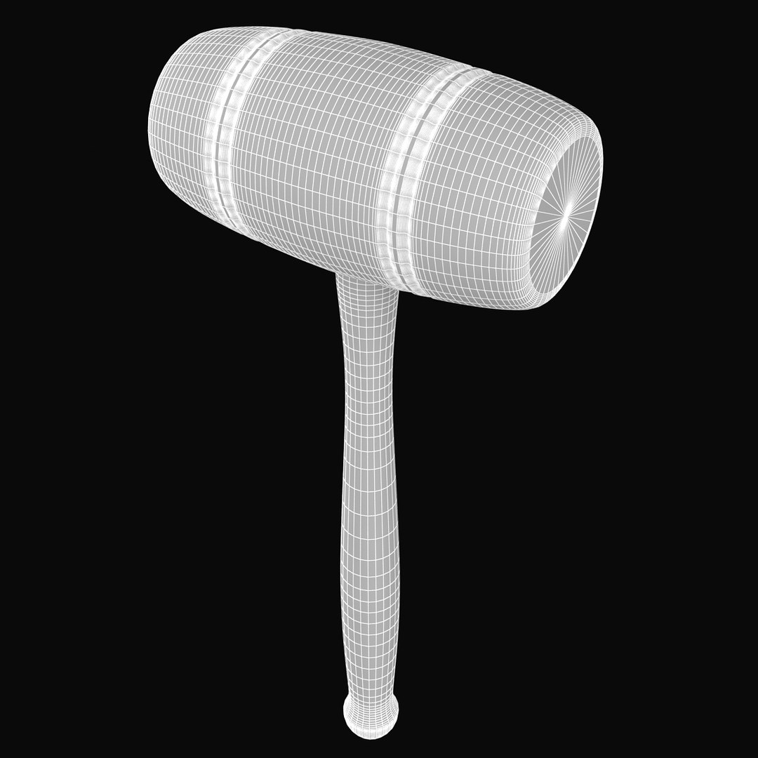 3d Wooden Mallet Model