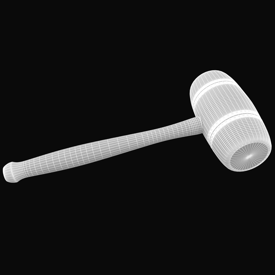 3d Wooden Mallet Model