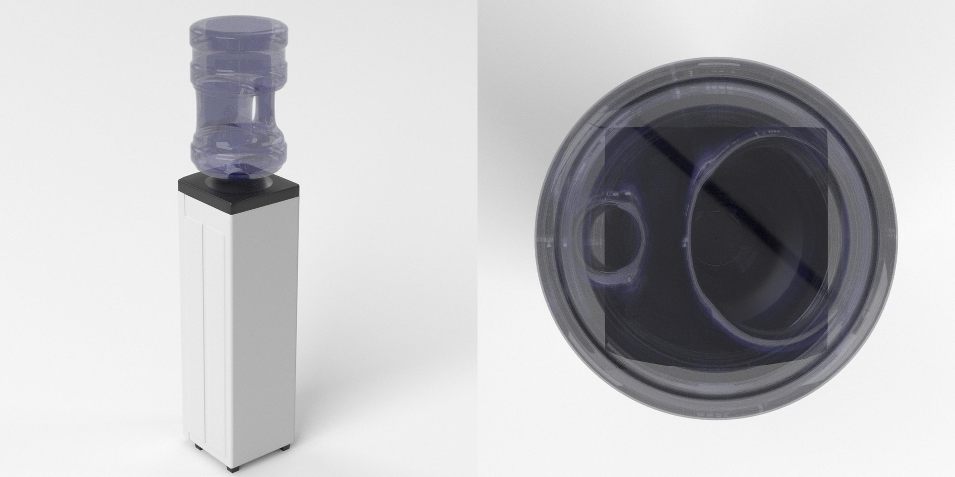 Rectangular Water Cooler 3D Model - TurboSquid 2020883