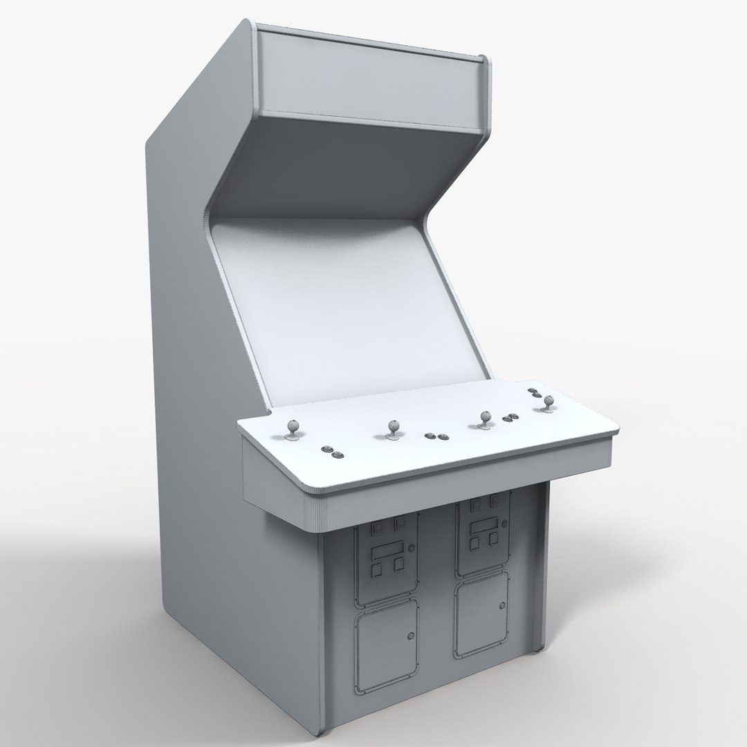 3d Stand Arcade 4 Player Model