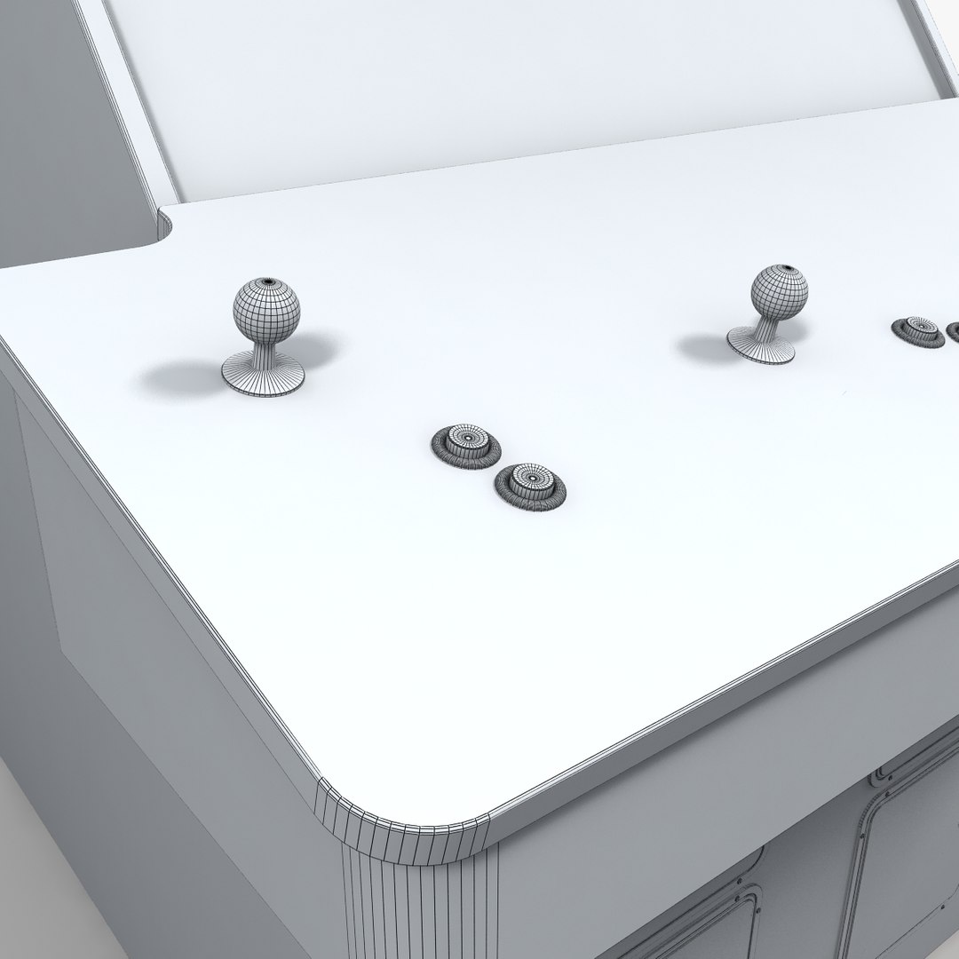 3d Stand Arcade 4 Player Model