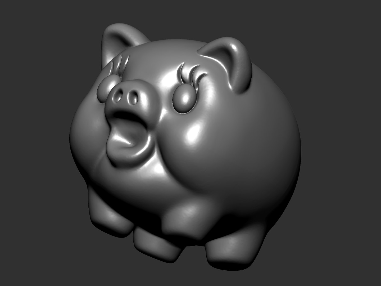 Pig cute 3D model - TurboSquid 2178303