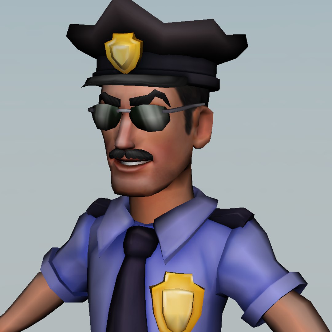 3d policeman animation model