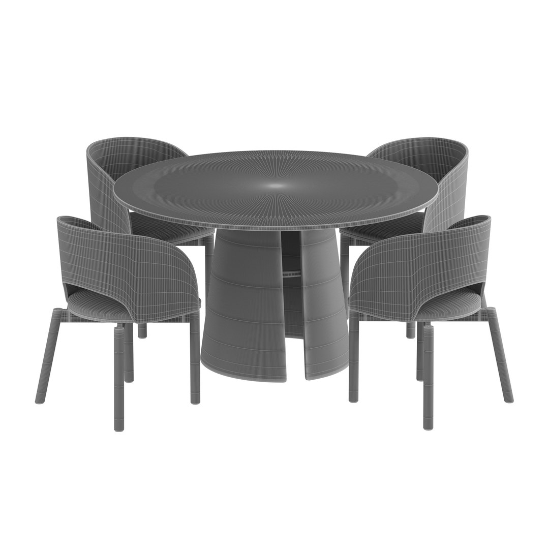 Teulat Table Char Set - Cep Table Dam Chair 3D Model - TurboSquid 2022423