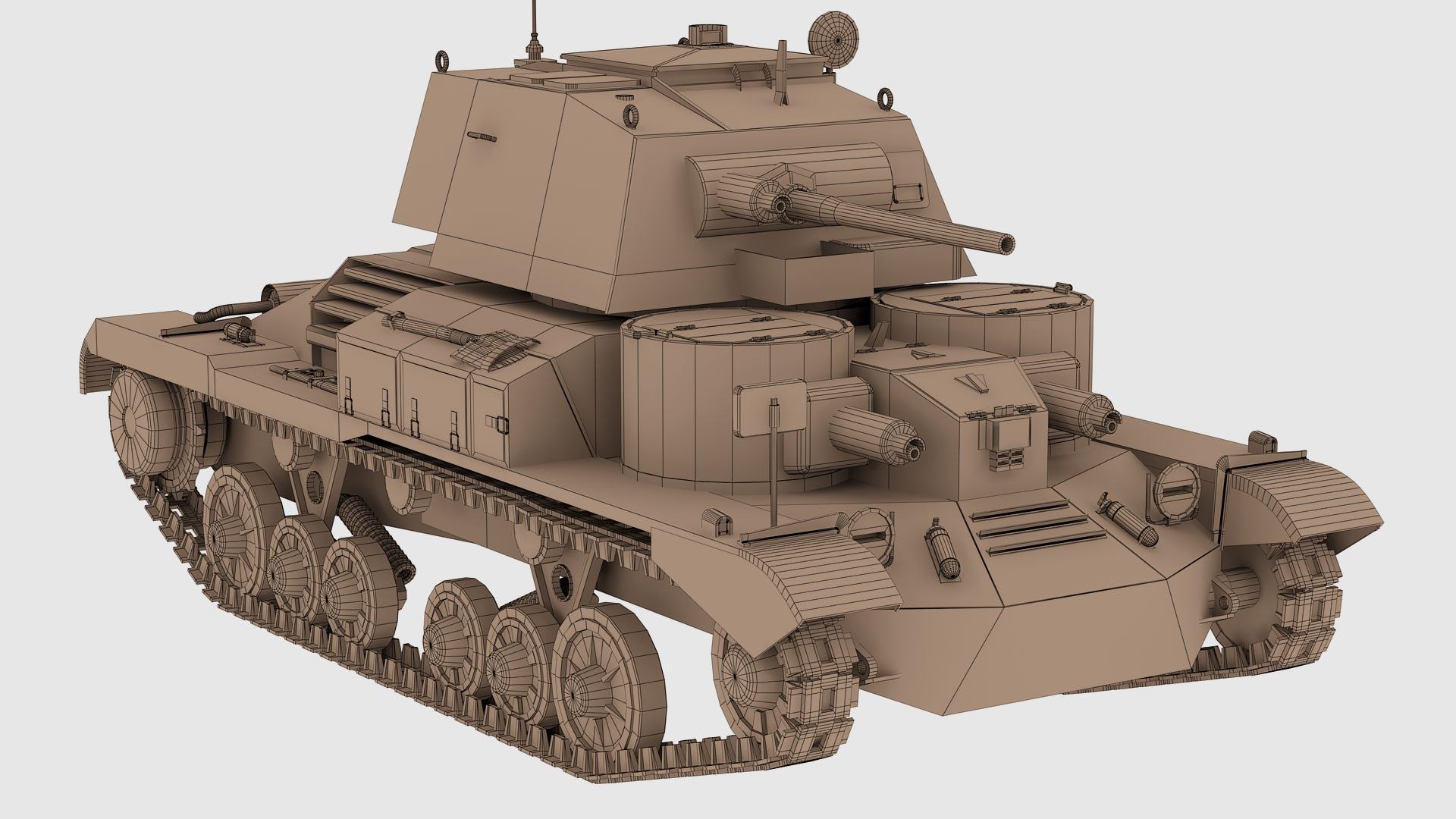 3D A9 Cruiser Mk1 Tank Model - TurboSquid 2366143