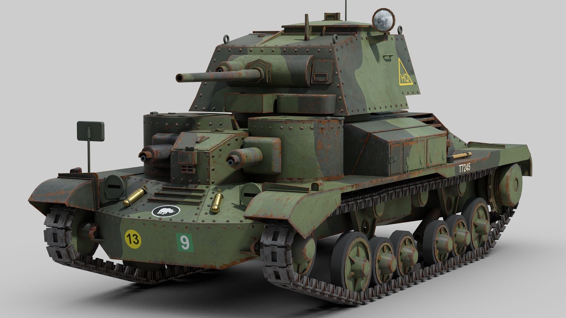 3D A9 Cruiser Mk1 Tank Model - TurboSquid 2366143