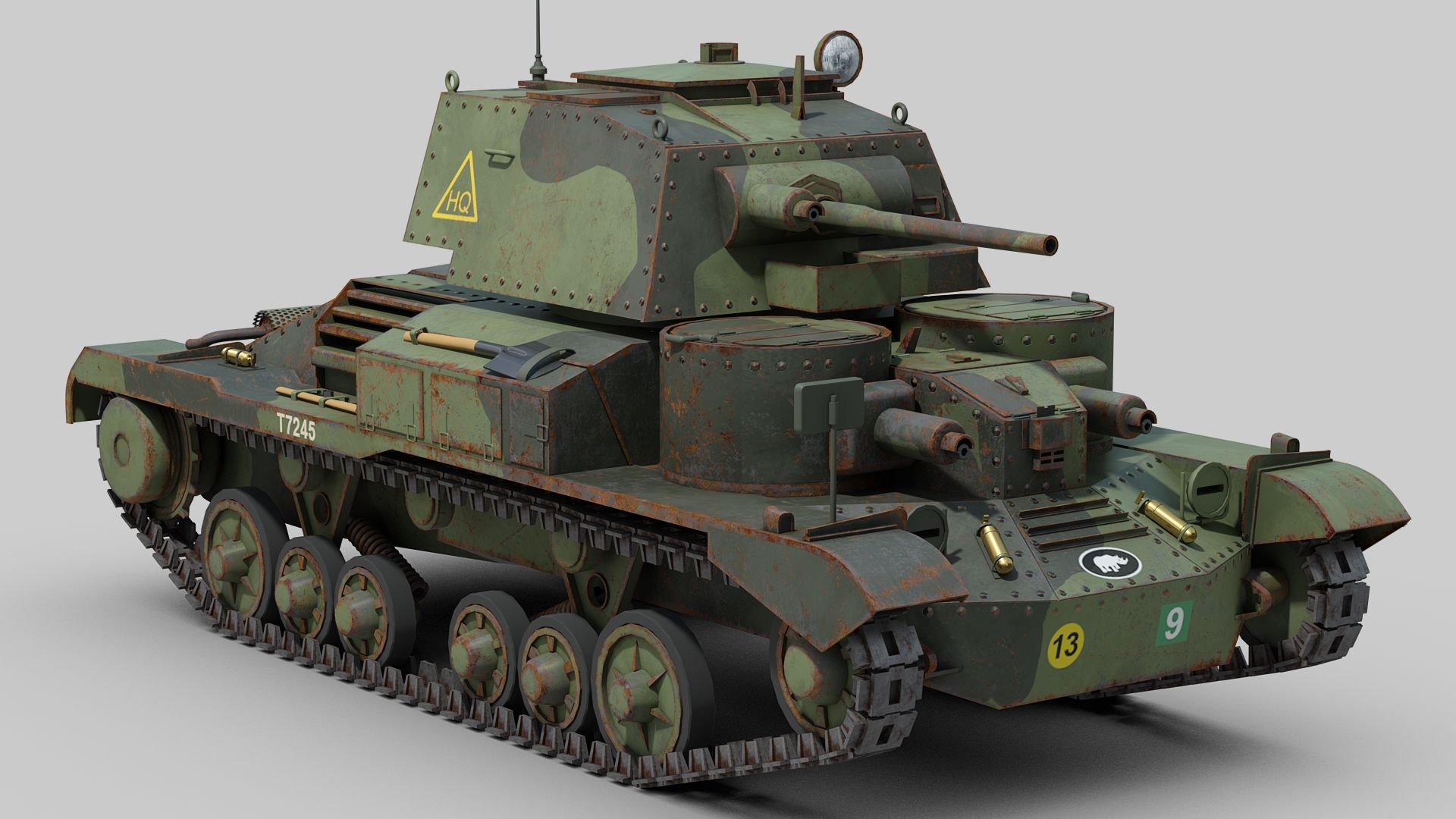 3D A9 Cruiser Mk1 Tank Model - TurboSquid 2366143