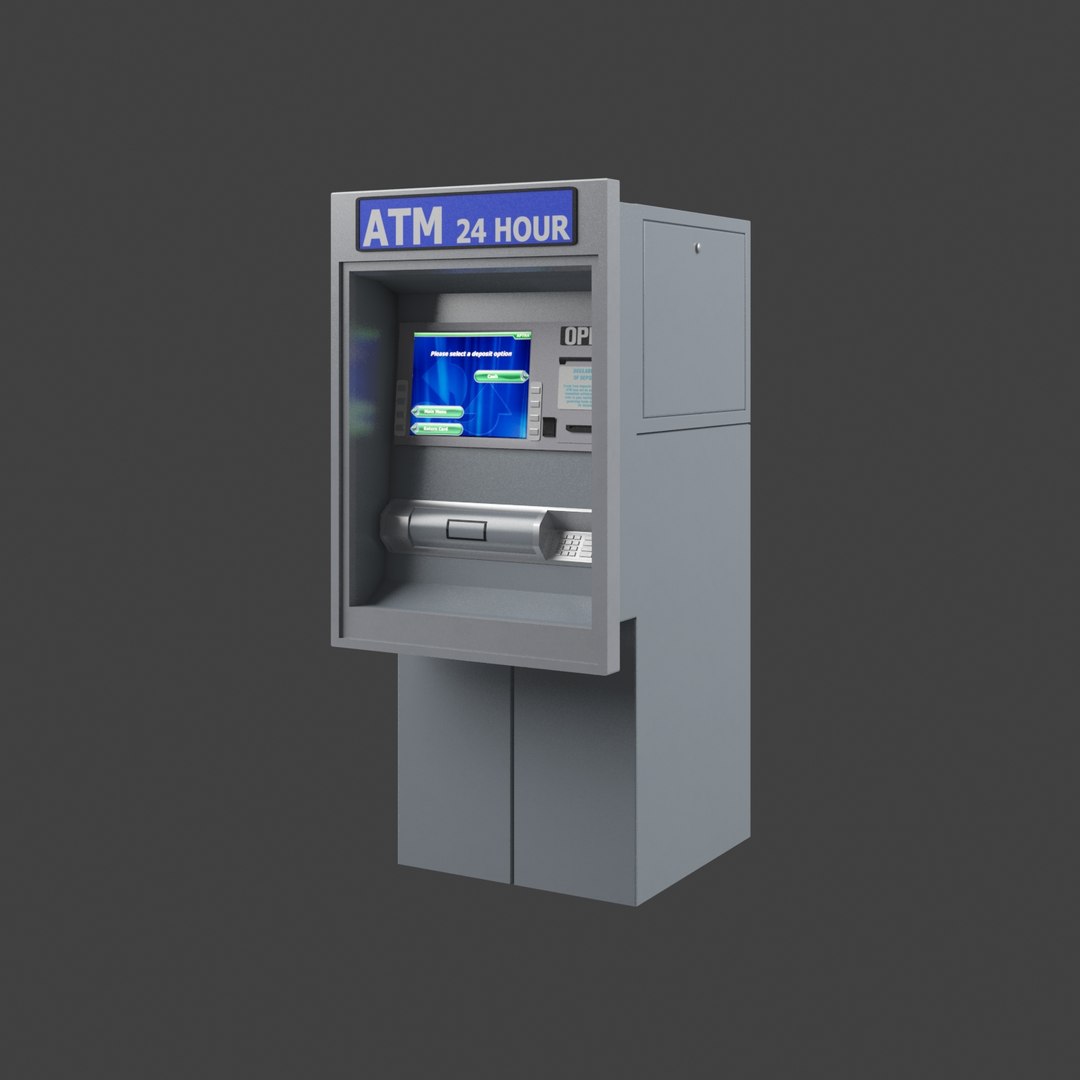 Atm Automated Teller Machine 3d Max