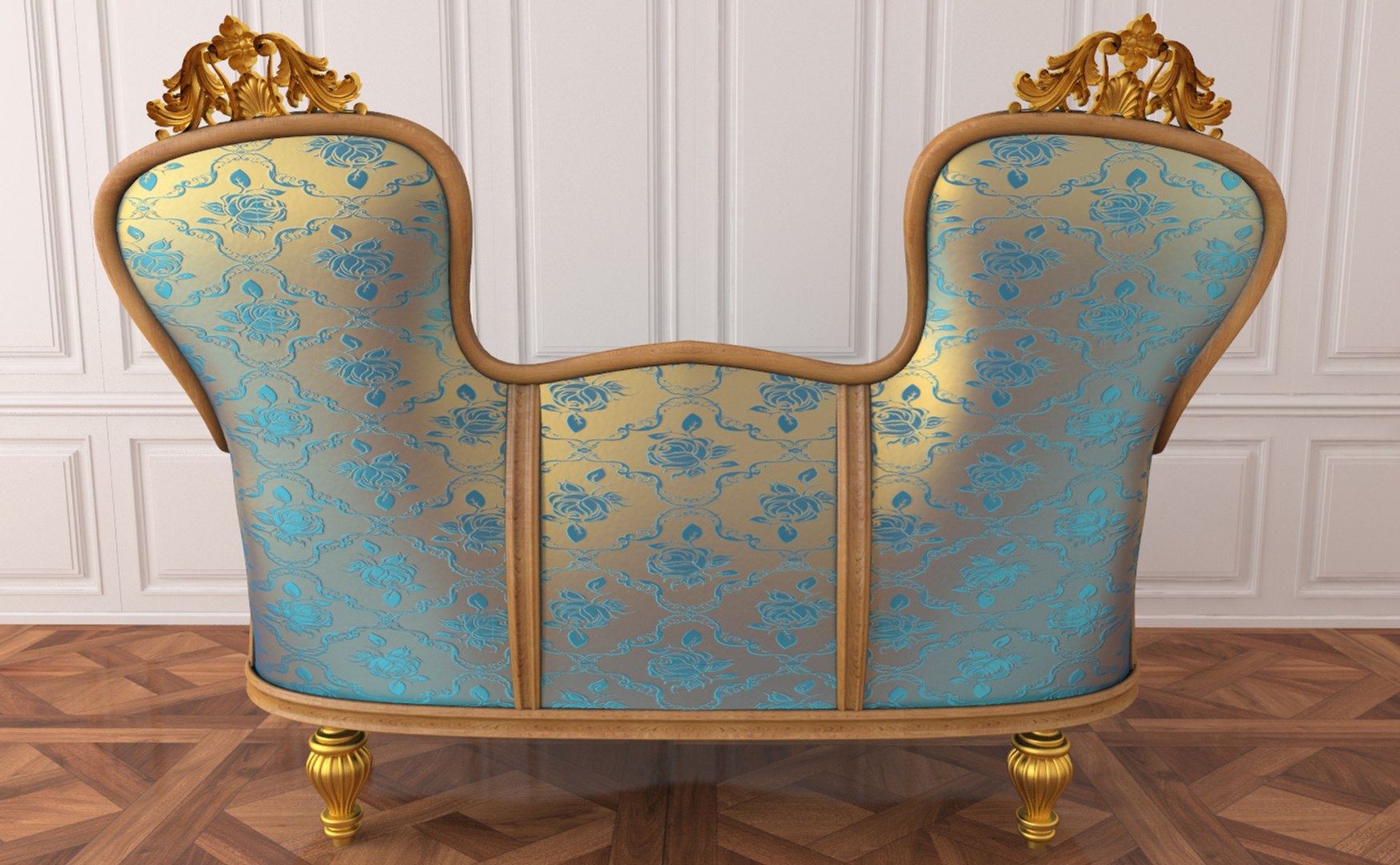 3d sofa rococo furniture model