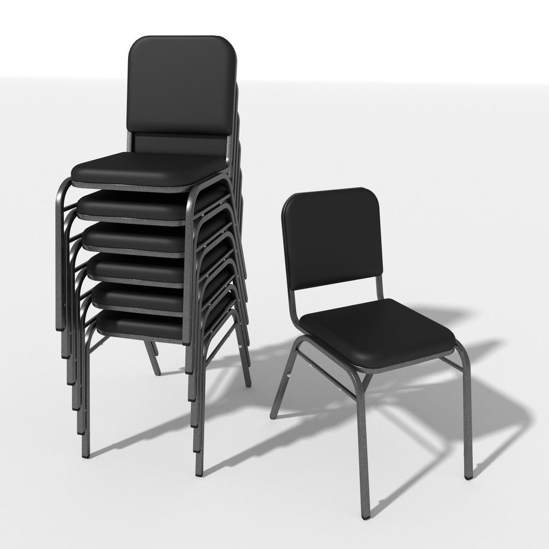 3d Model Of Generic Stacking Chair