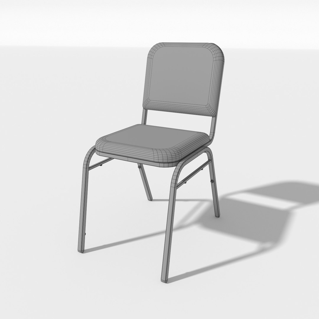 3d Model Of Generic Stacking Chair