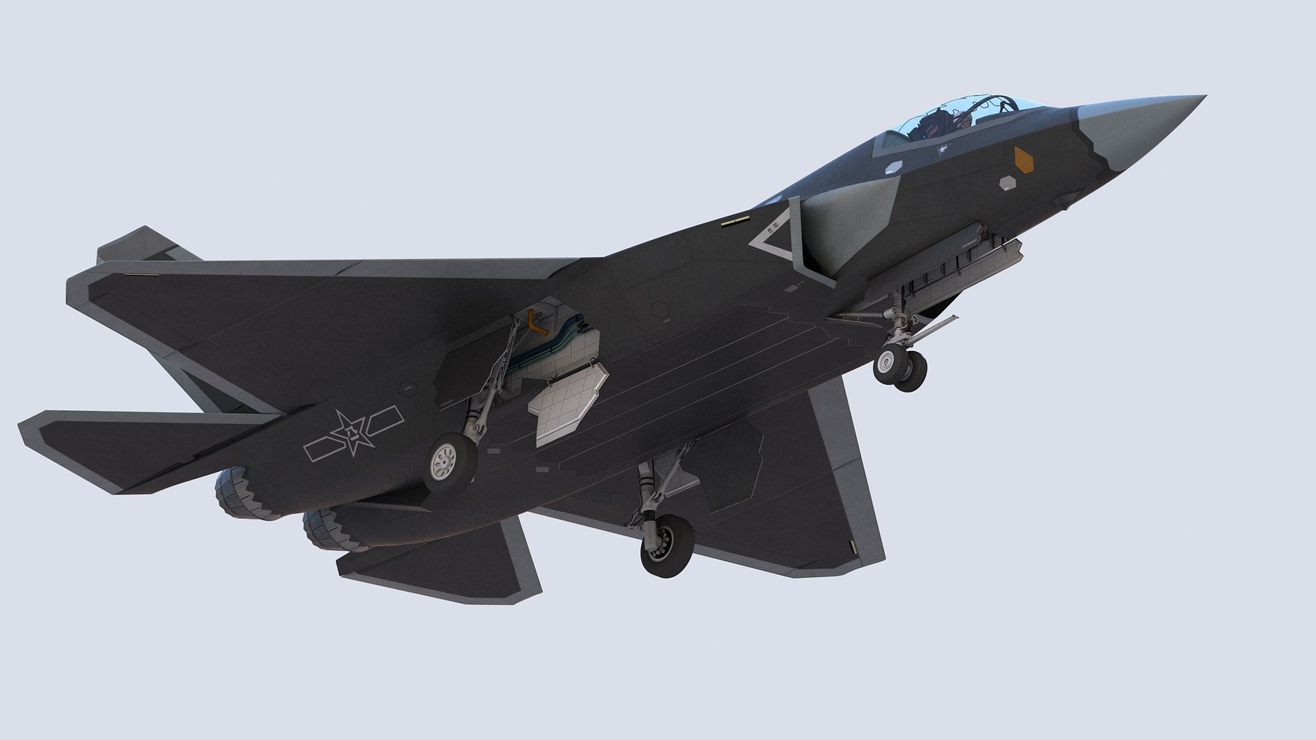 3D J35 Chinese Stealth Jet Fighter Model - TurboSquid 2311565
