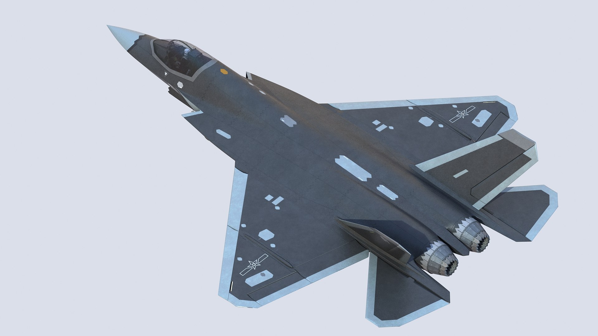 3D J35 Chinese Stealth Jet Fighter Model - TurboSquid 2311565