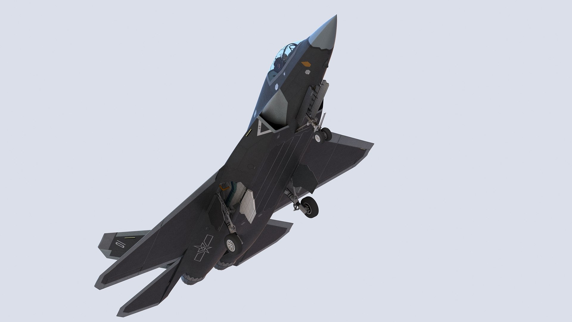 3D J35 Chinese Stealth Jet Fighter Model - TurboSquid 2311565