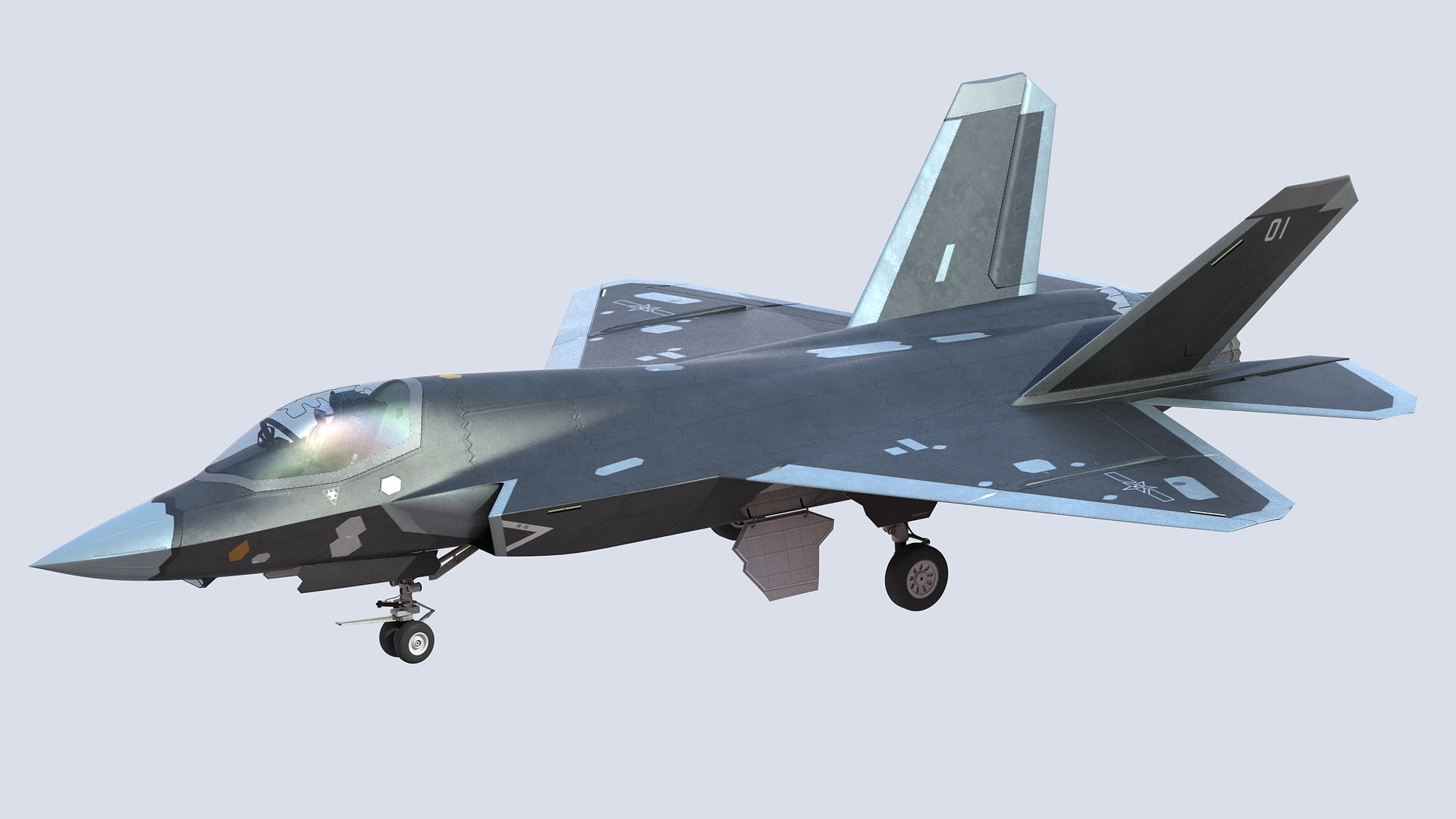 3D J35 Chinese Stealth Jet Fighter Model - TurboSquid 2311565