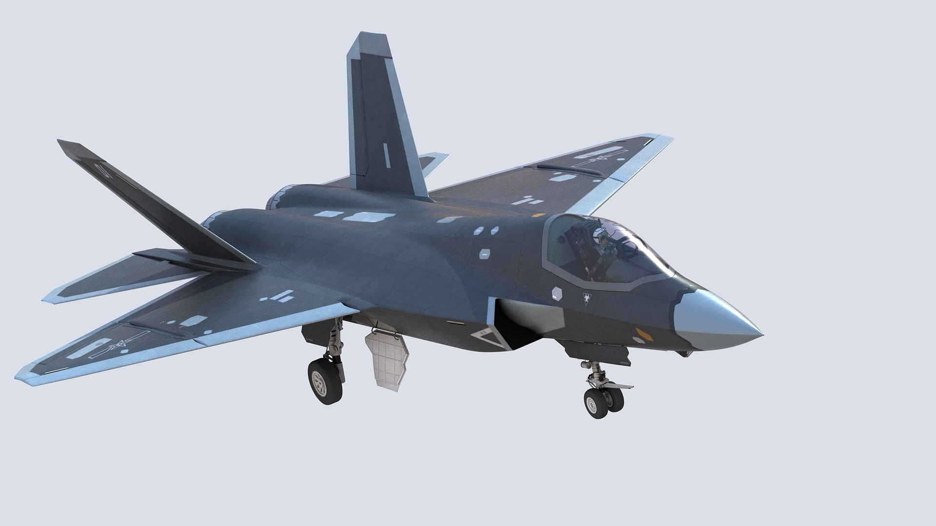 3D J35 Chinese Stealth Jet Fighter Model - TurboSquid 2311565
