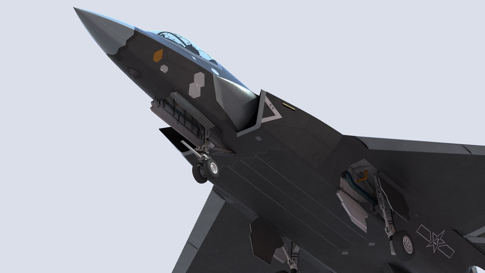 3D J35 Chinese Stealth Jet Fighter Model - TurboSquid 2311565