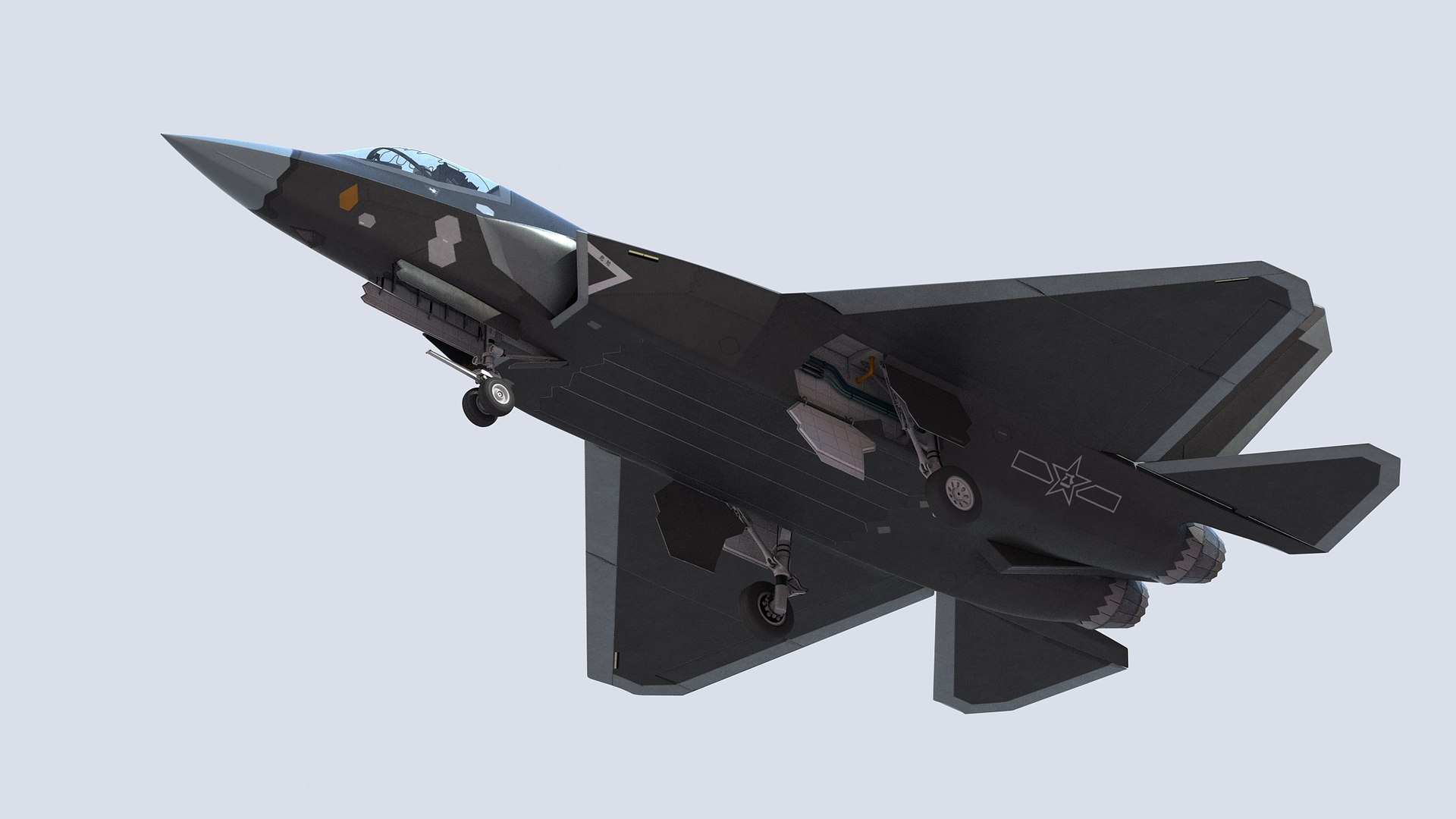 3D J35 Chinese Stealth Jet Fighter Model - TurboSquid 2311565