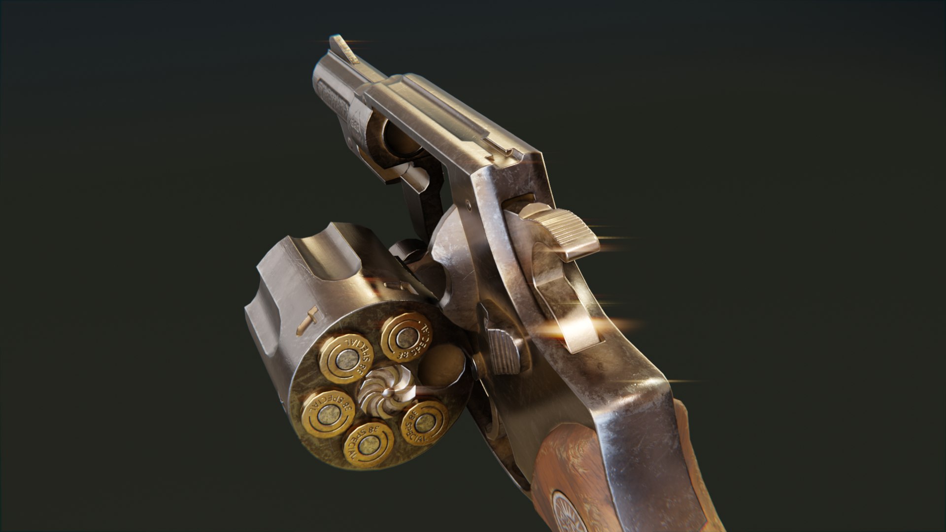 3D Model Snub Nosed Revolver - TurboSquid 2340970