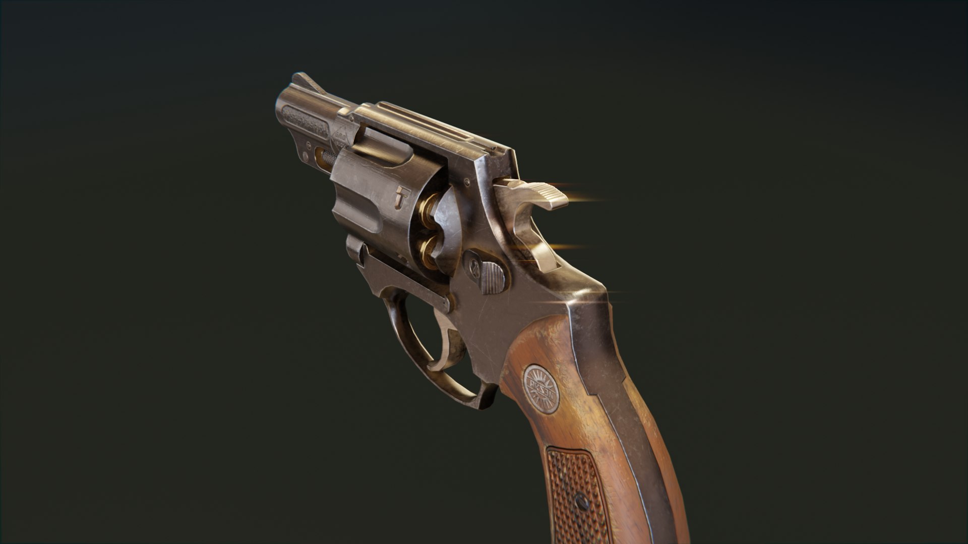 3D Model Snub Nosed Revolver - TurboSquid 2340970