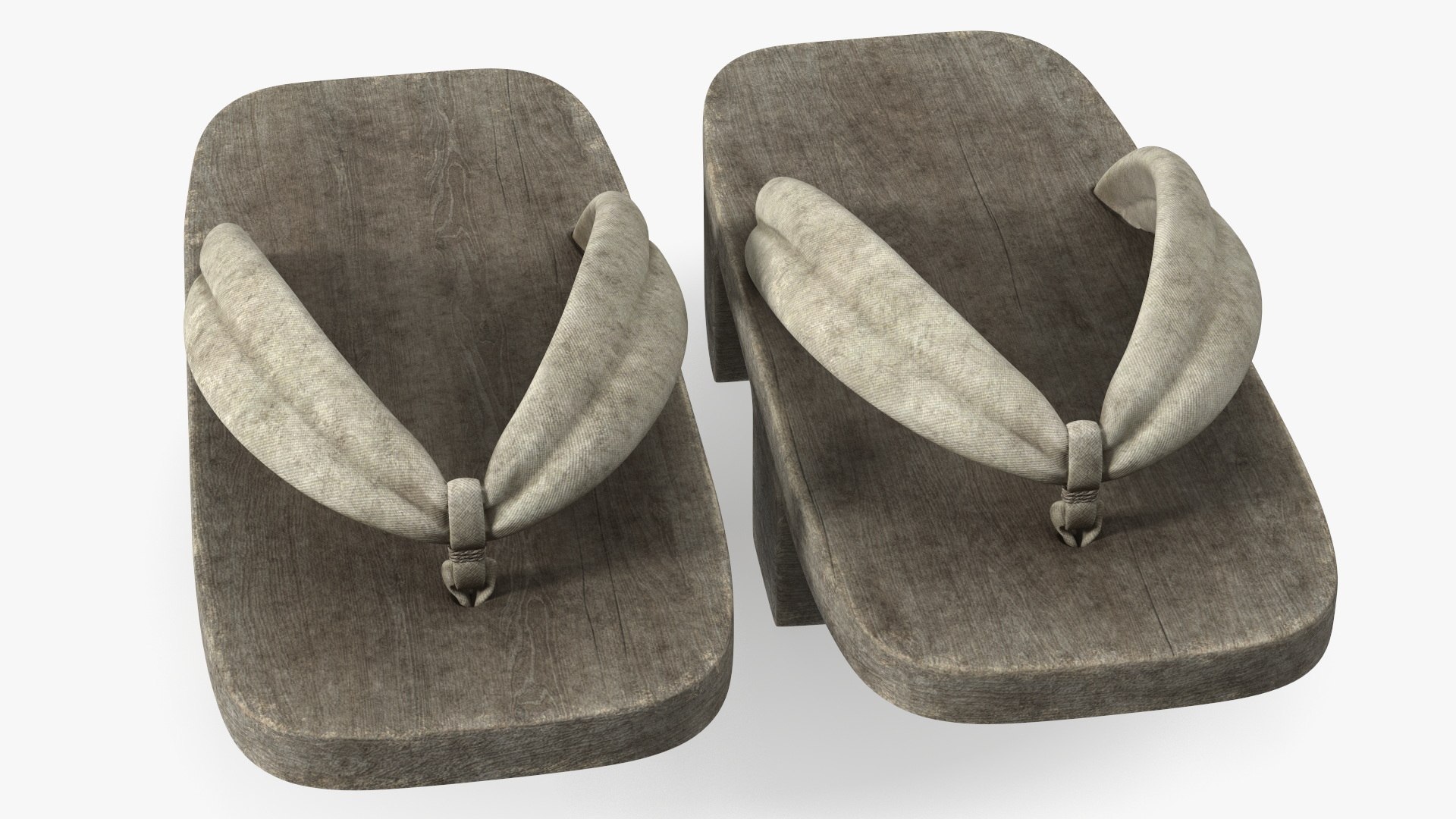 3D Old Geta Traditional Japanese Clogs - TurboSquid 2045866