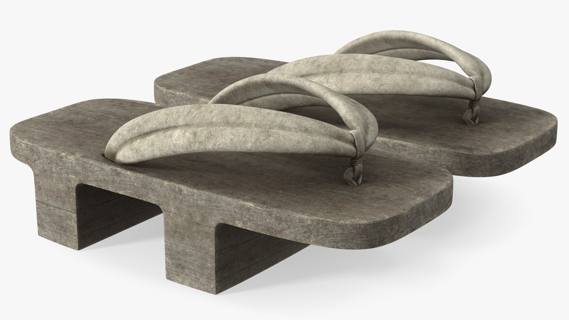 3D Old Geta Traditional Japanese Clogs - TurboSquid 2045866