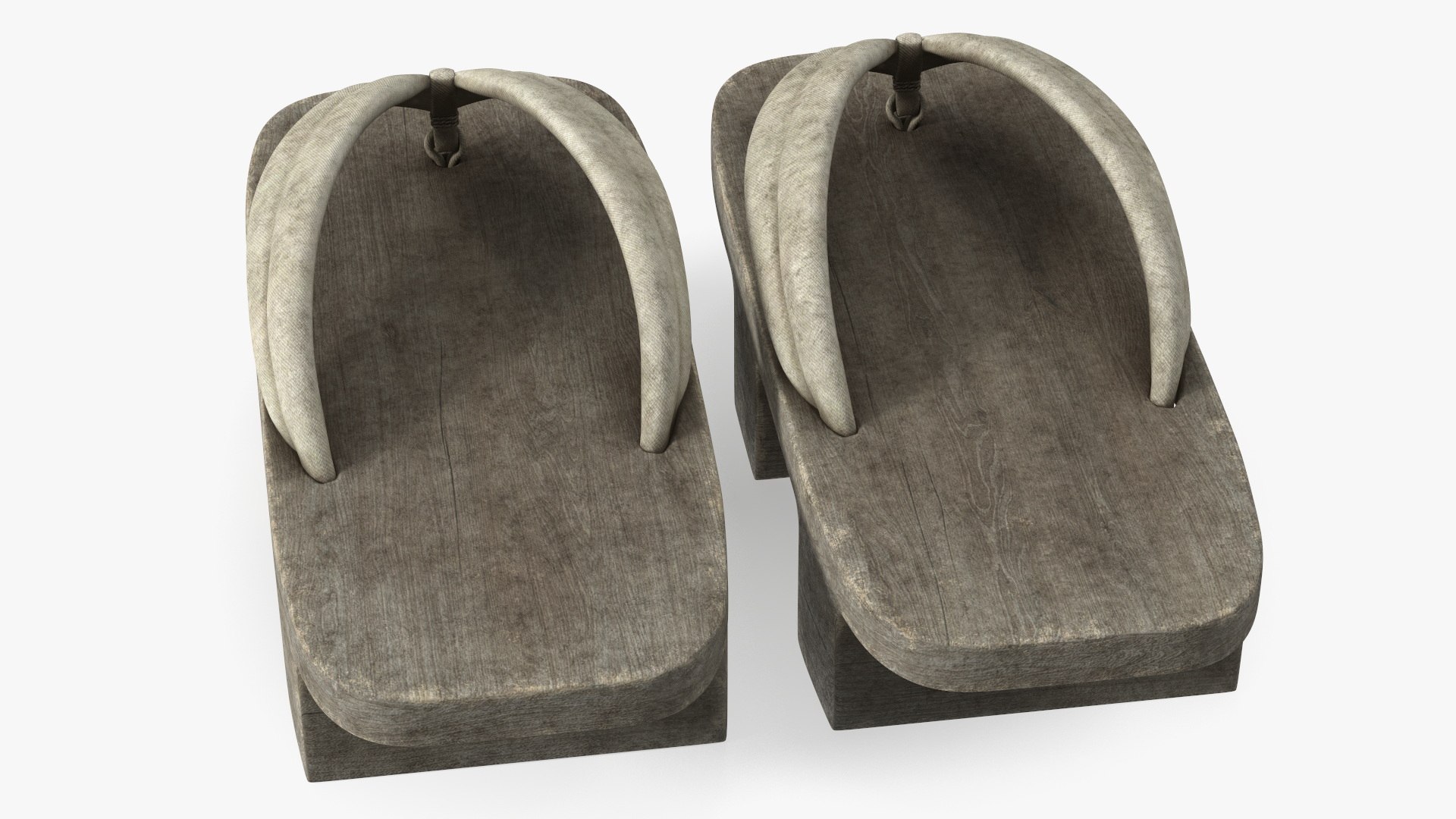 3D Old Geta Traditional Japanese Clogs - TurboSquid 2045866