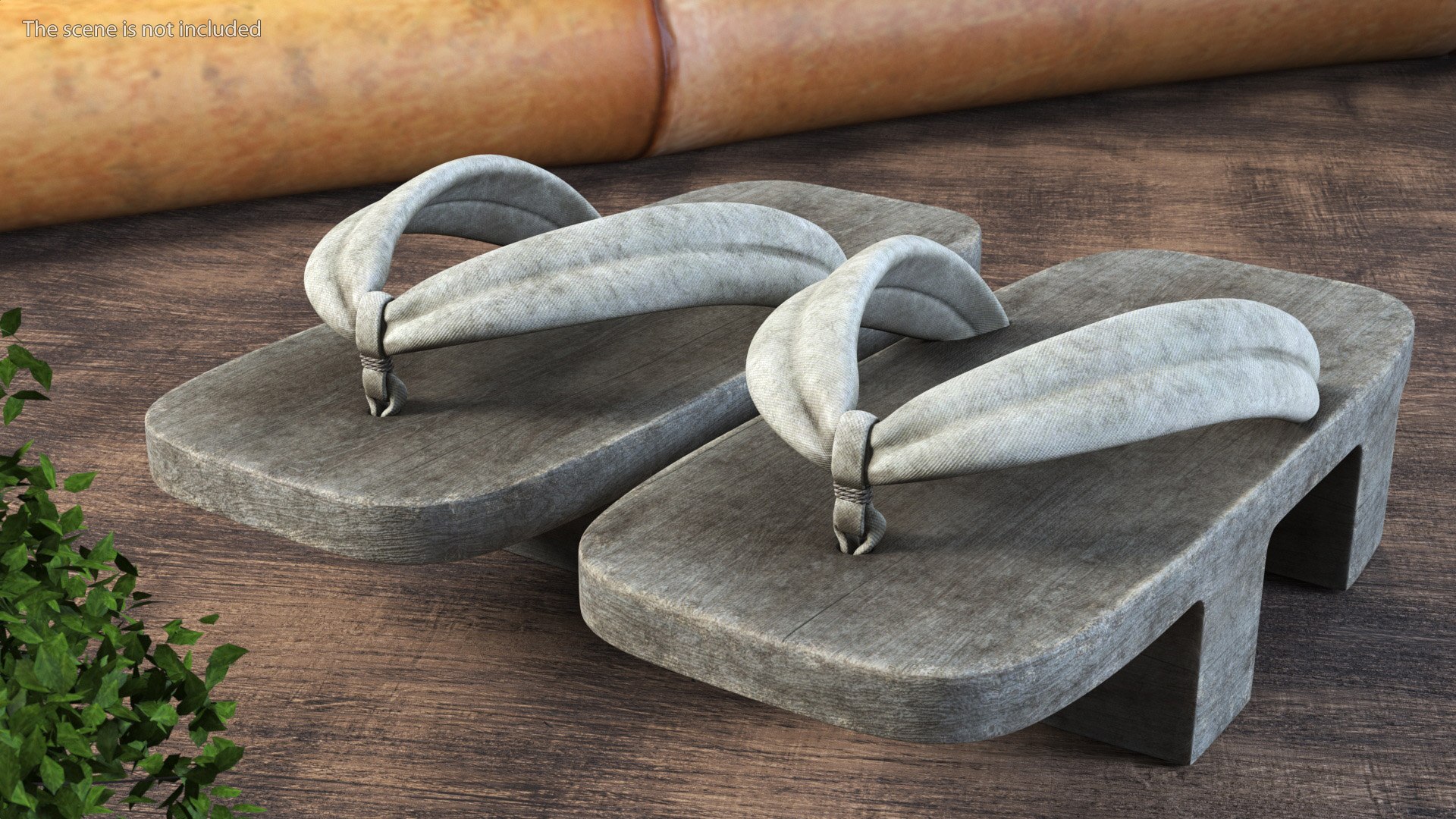 3D Old Geta Traditional Japanese Clogs - TurboSquid 2045866