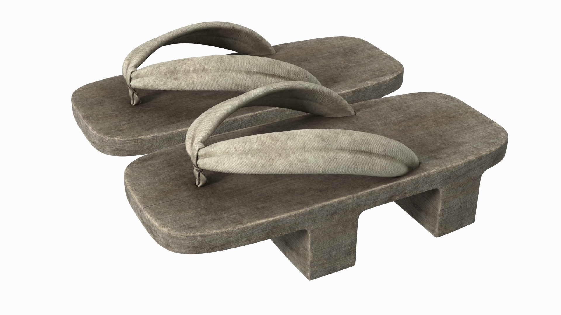 3D Old Geta Traditional Japanese Clogs - TurboSquid 2045866