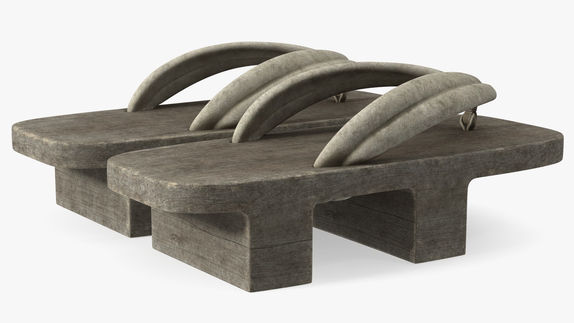 3D Old Geta Traditional Japanese Clogs - TurboSquid 2045866