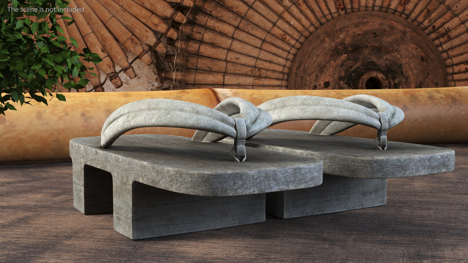 3D Old Geta Traditional Japanese Clogs - TurboSquid 2045866