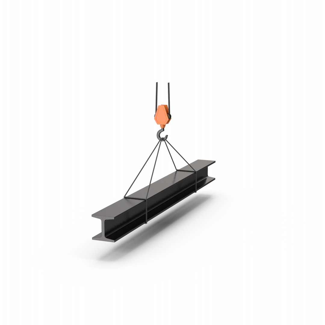 Crane Hook And Hanging Metal Beam 3D Model - TurboSquid 2228689