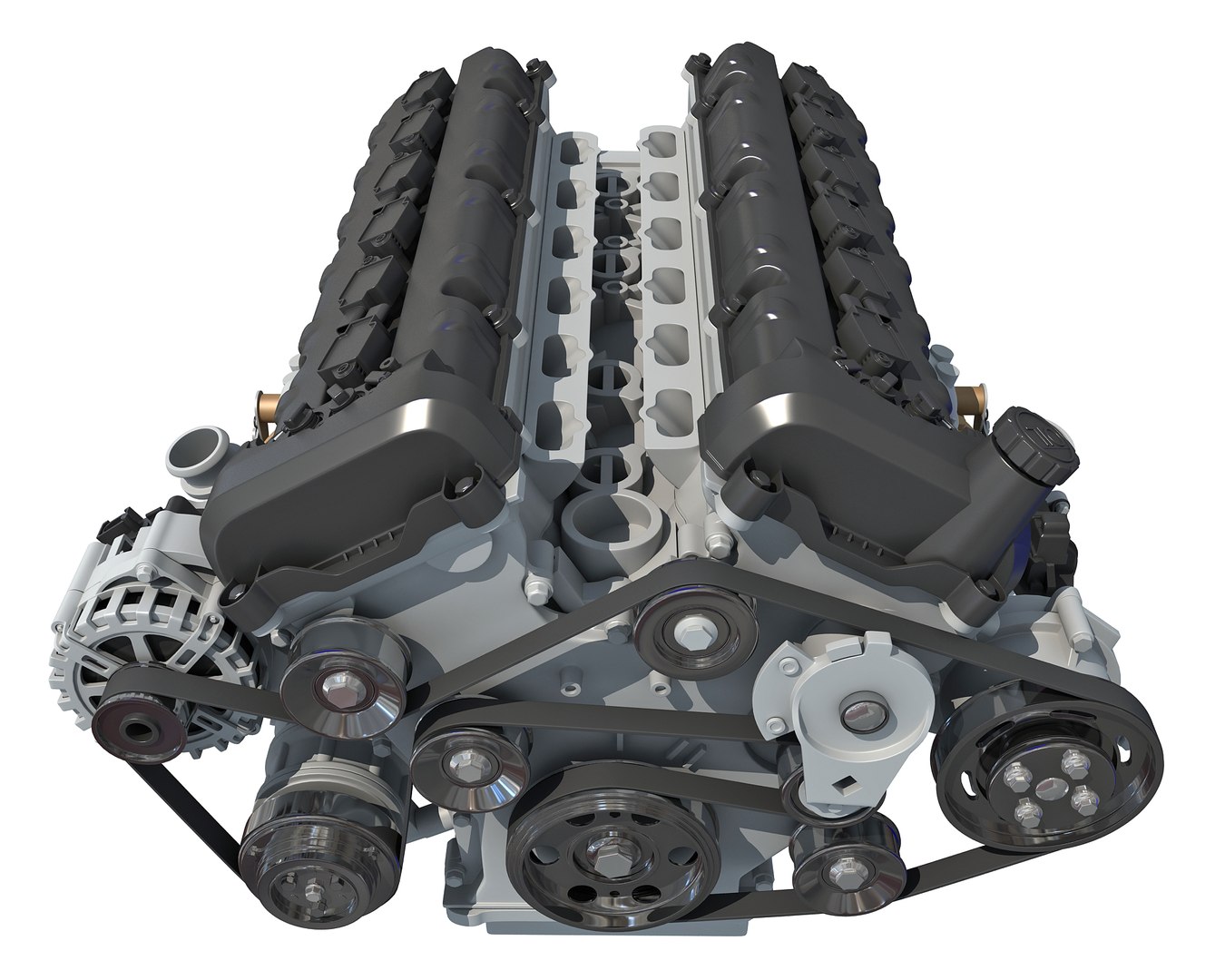 Twin turbo v12 car engine 3D - TurboSquid 1362674